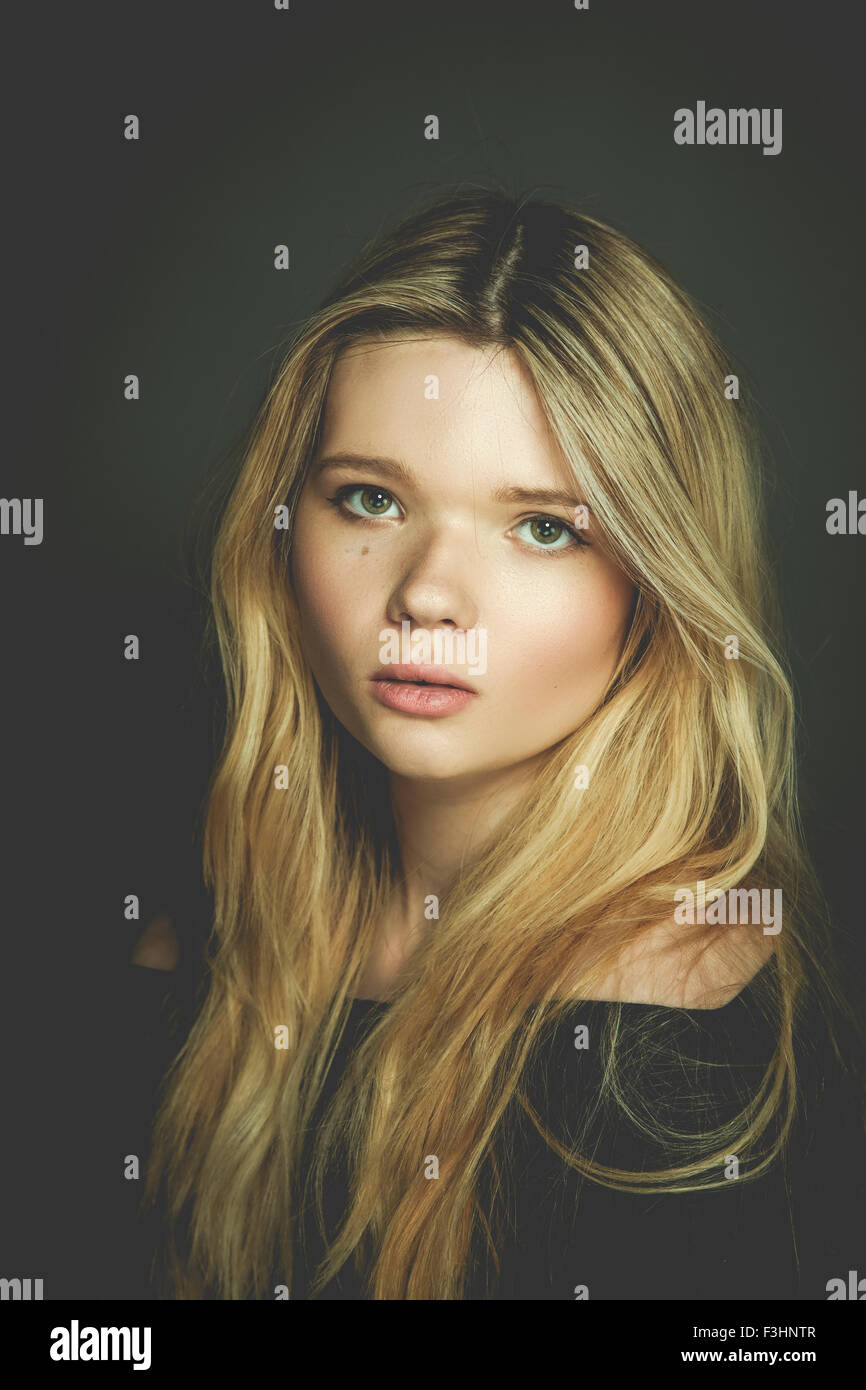 Model with soft beauty lighting Stock Photo - Alamy