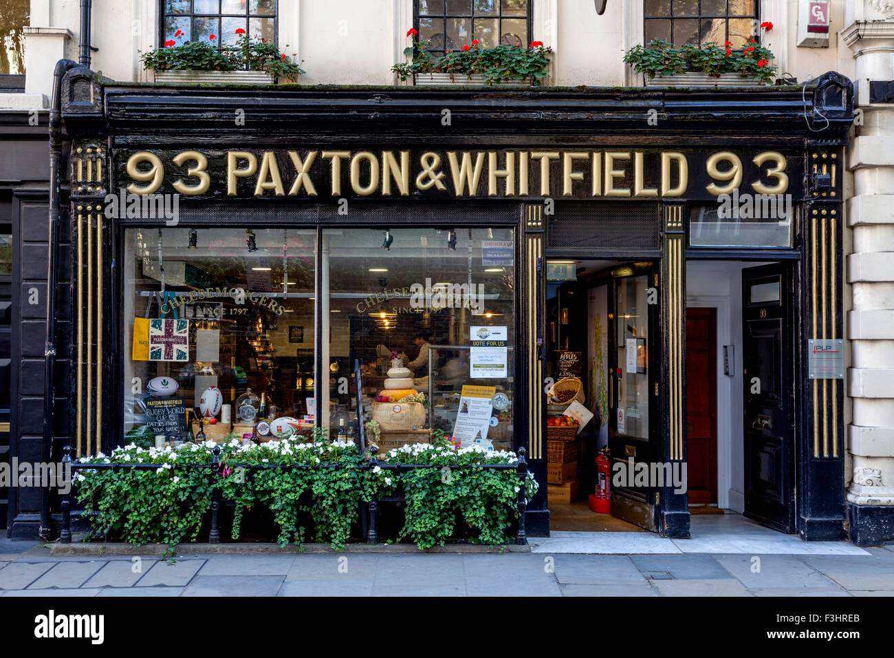 Paxton & Whitfield Cheese Shop, Jermyn Street, London Stock Photo - Alamy
