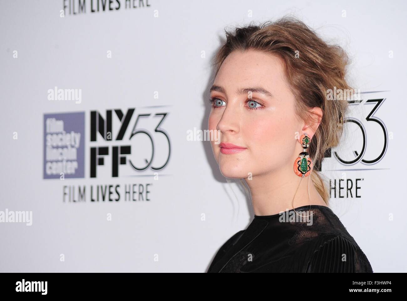 New York, NY, USA. 7th Oct, 2015. Saoirse Ronan at arrivals for ...