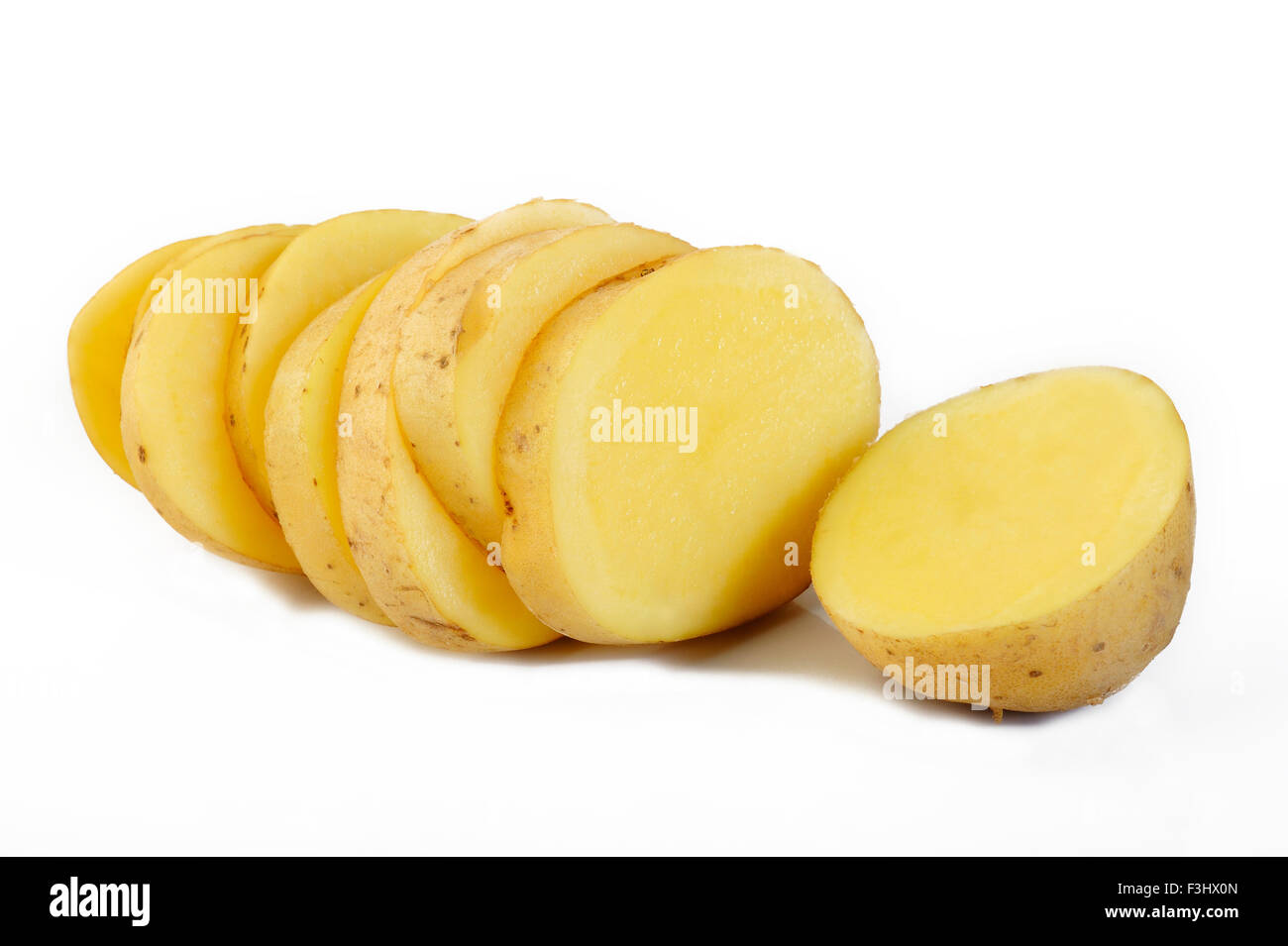 Sliced white potatoes Cut Out Stock Images & Pictures - Alamy