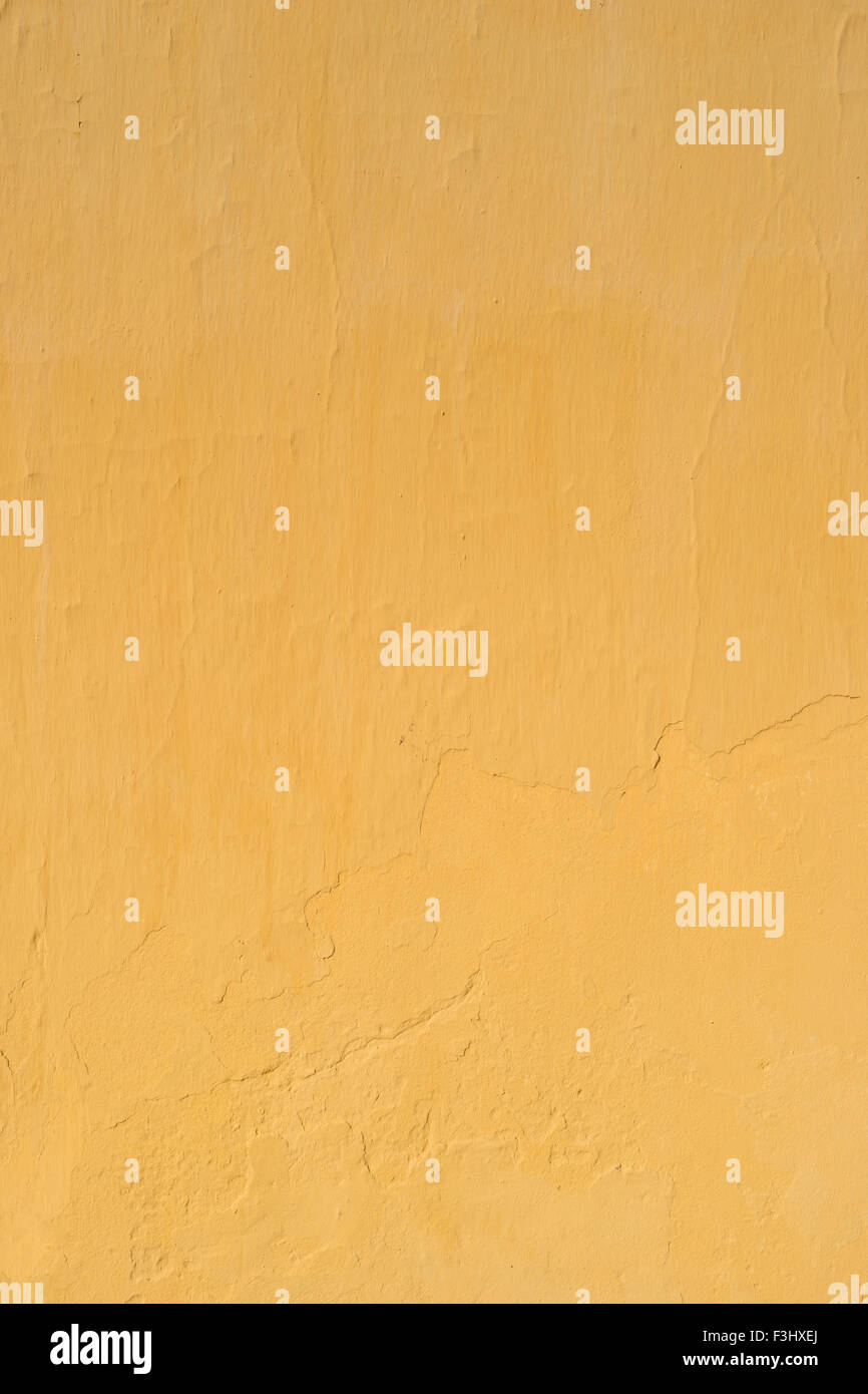 Yellow painted wall with brushstroke textured Stock Photo - Alamy