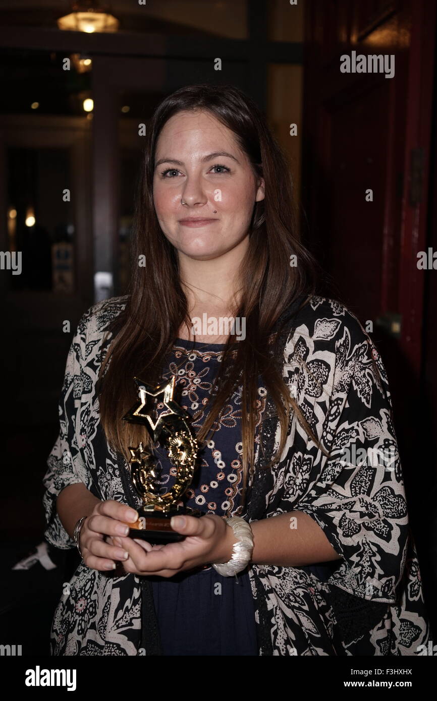 London, UK. 7th October, 2015. Stacie Clark Kintwear winner of the ...