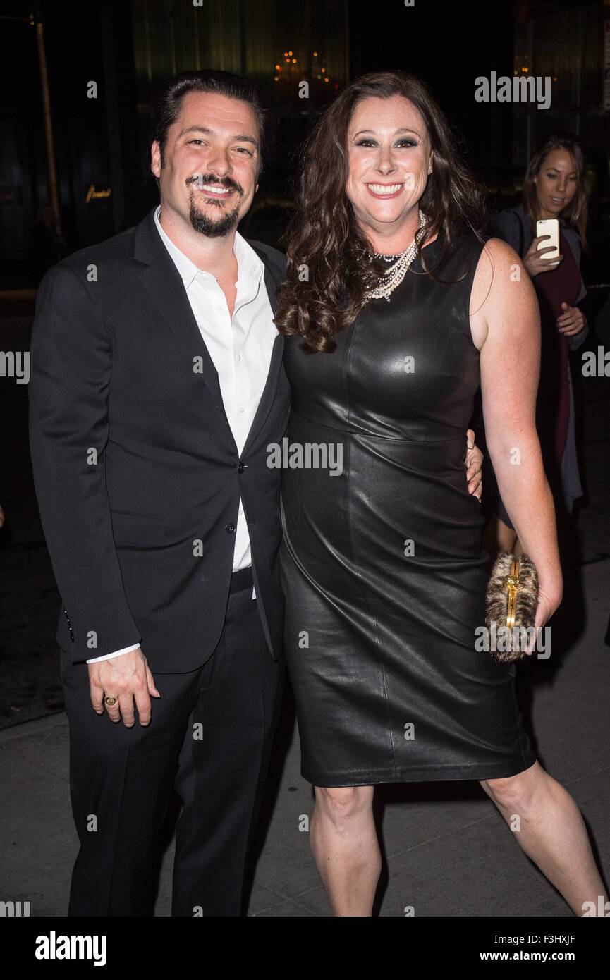 New York, NY, USA. 7th Oct, 2015. James Vanderbilt, Amber Freeman at ...