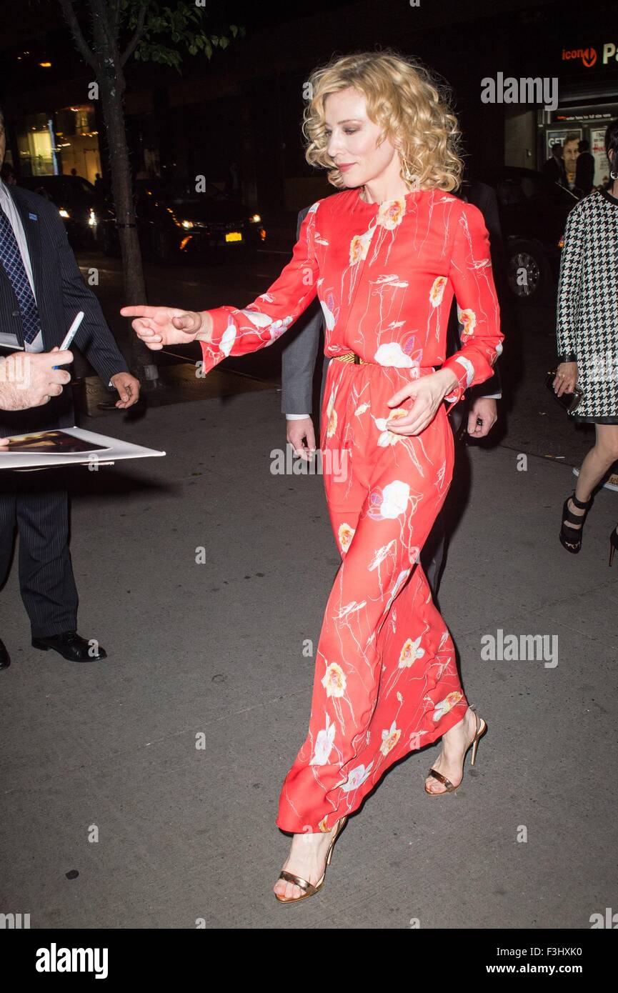 New York, NY, USA. 7th Oct, 2015. Cate Blanchett at arrivals for TRUTH ...