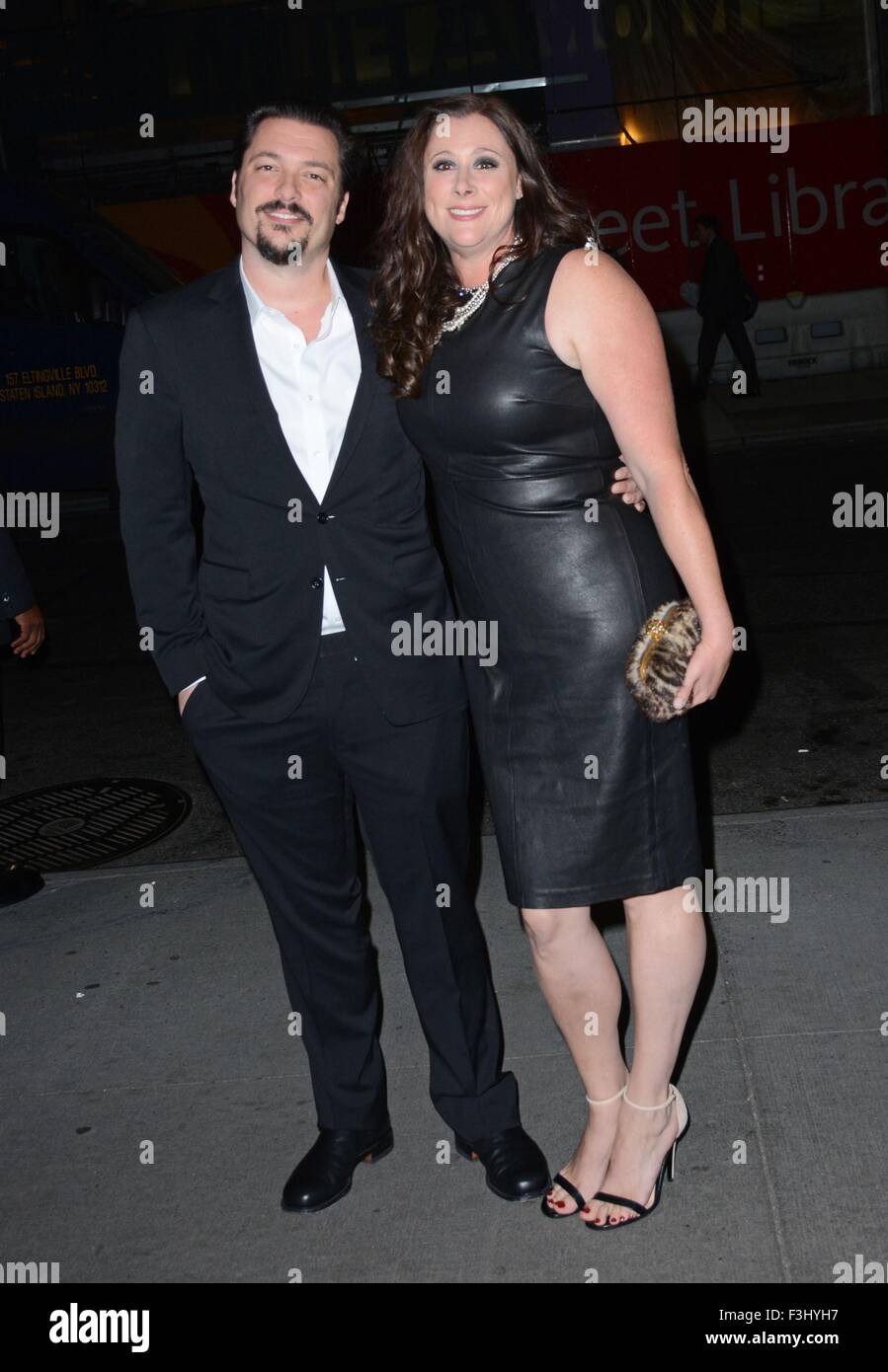 New York, NY, USA. 7th Oct, 2015. James Vanderbilt, Amber Freeman at ...