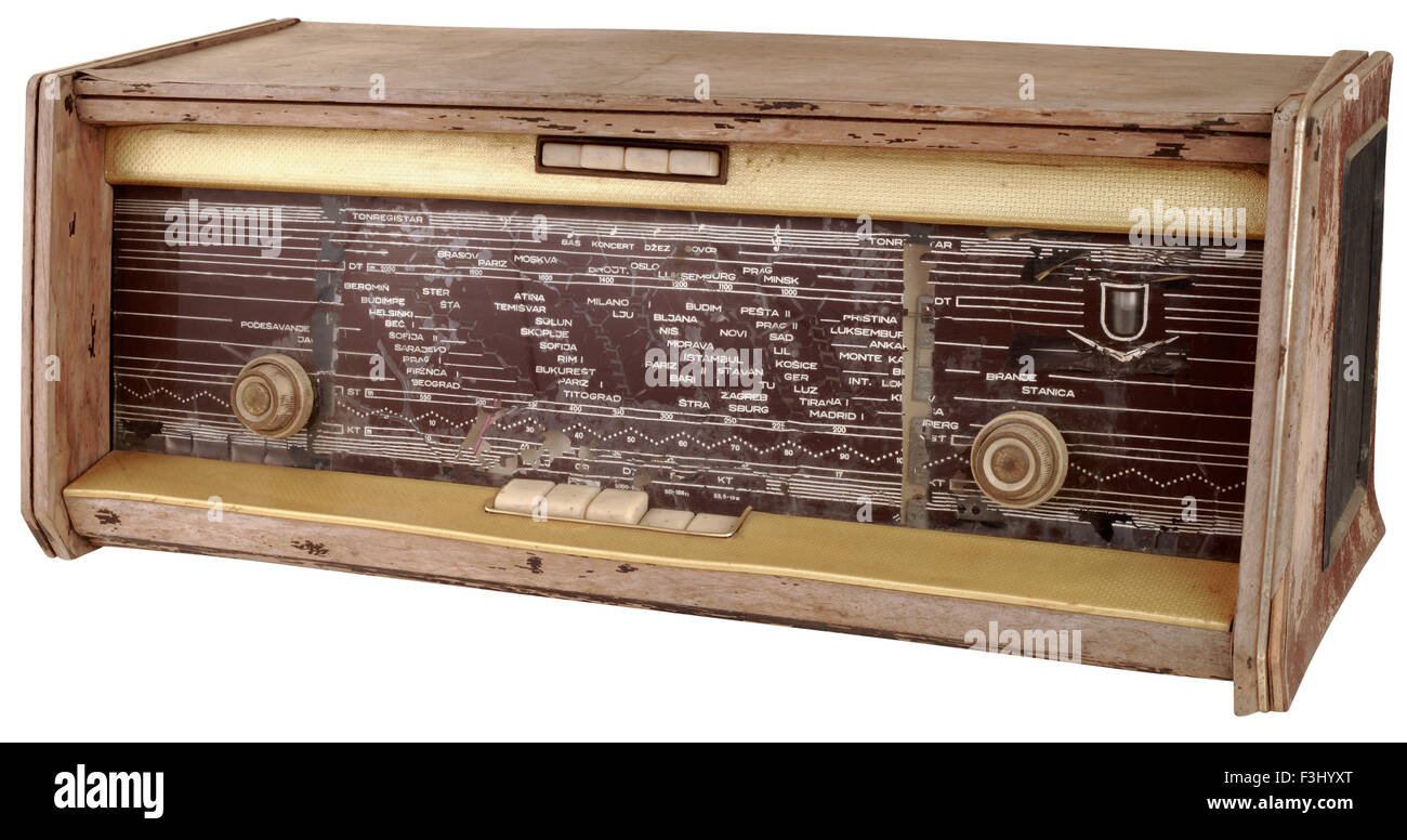 Old Vintage Tuner Isolated with Clipping path Stock Photo - Alamy