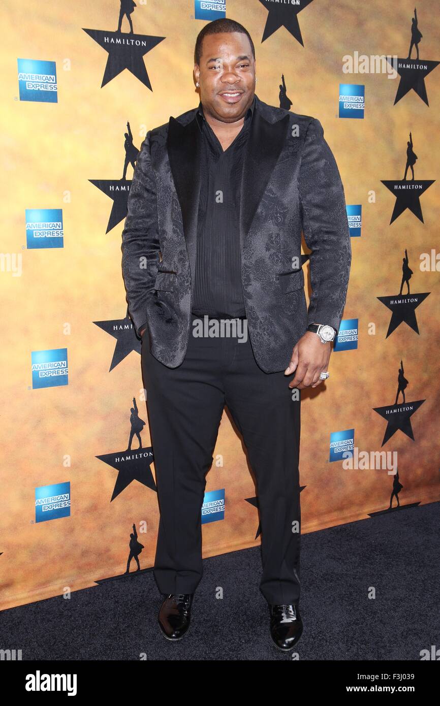 Opening night of the Broadway musical Hamilton at the Richard Rodgers ...