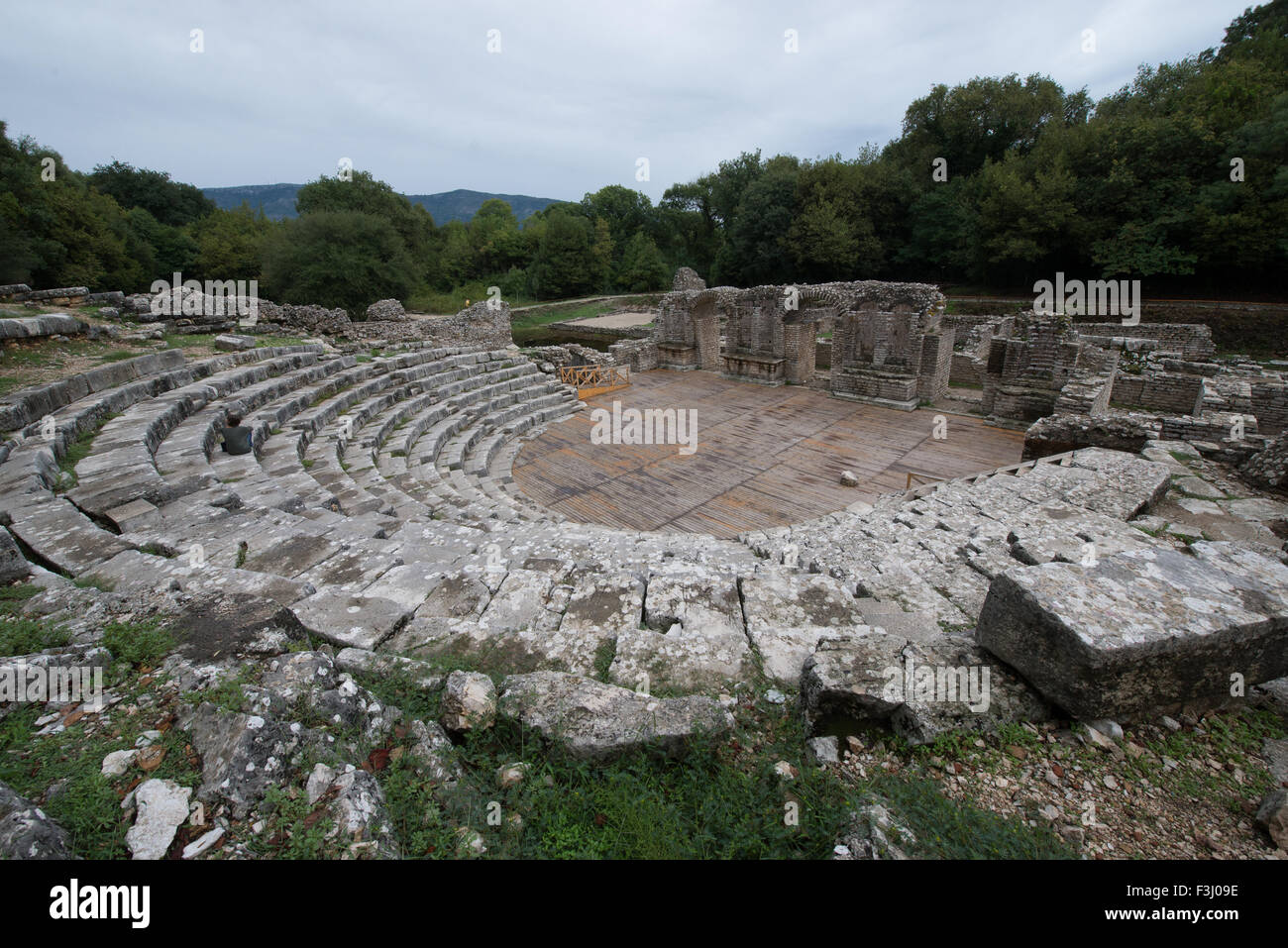 Remains of the Roman theater, Butrint, Albania Stock Photo - Alamy