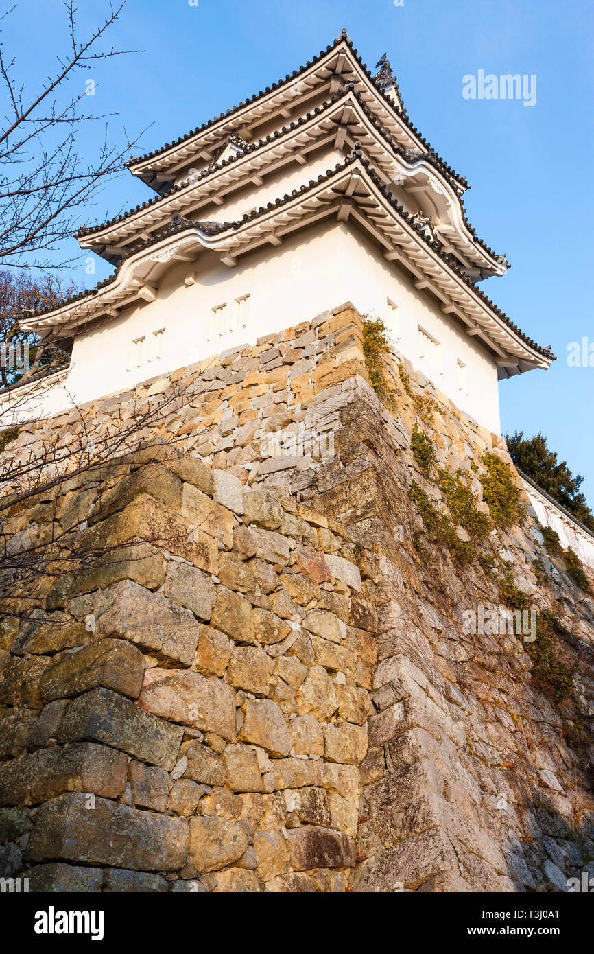 Japan, Akaski Castle The Hitsujisaru Yagura, tower, with chidorihafu ...