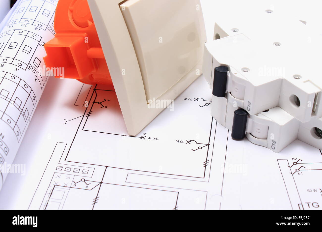 Components for use in installations and electrical diagrams ...