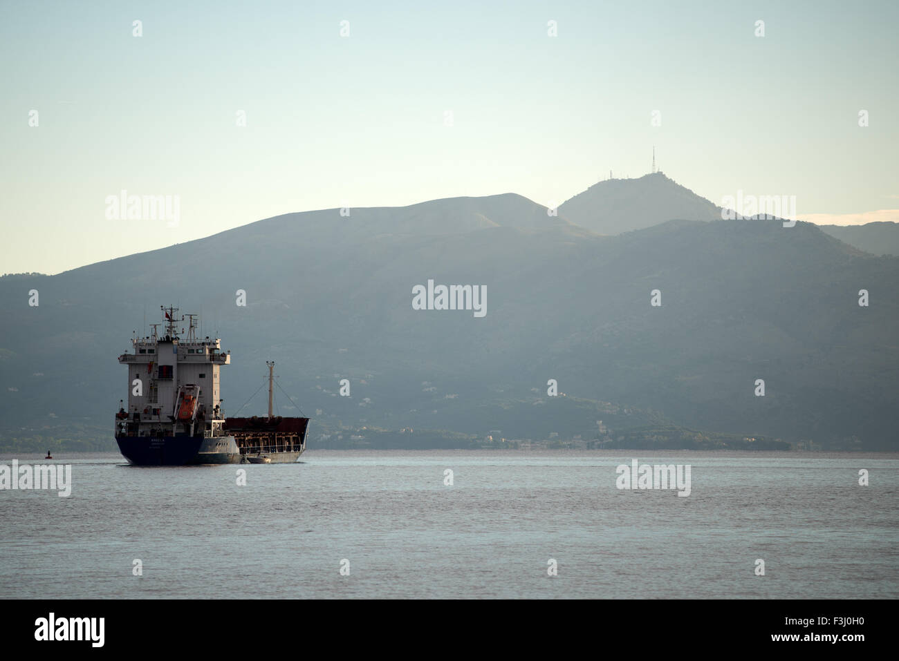 A ship in Saranda Gulf, Albania Stock Photo - Alamy