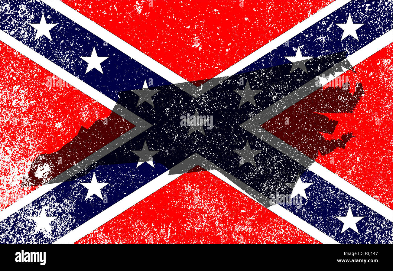 The flag of the confederates during the American Civil War with North ...