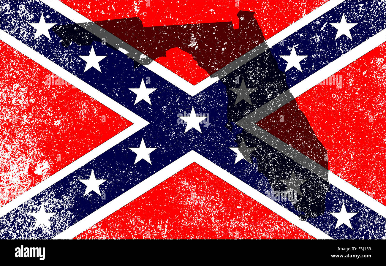 The flag of the confederates during the American Civil War with Florida ...