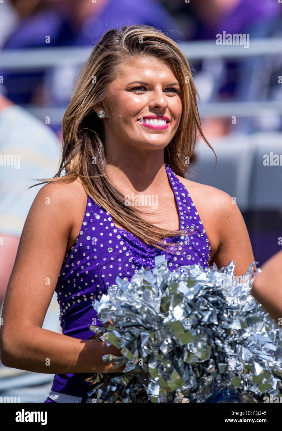 October 3rd, 2015:.TCU Show Girls perform during an NCAA Football game ...