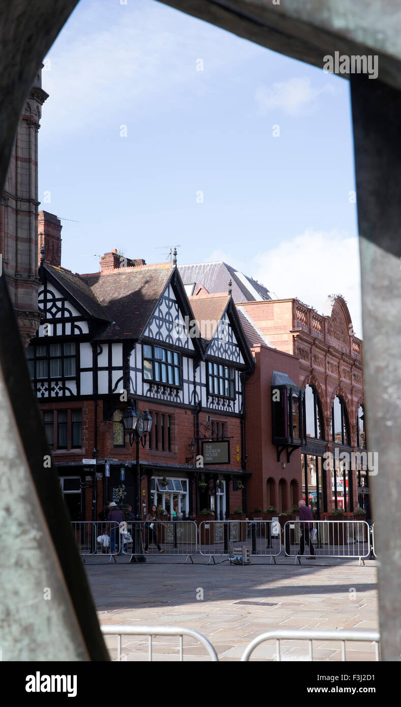 A view of tudor buildings in Chester Stock Photo - Alamy