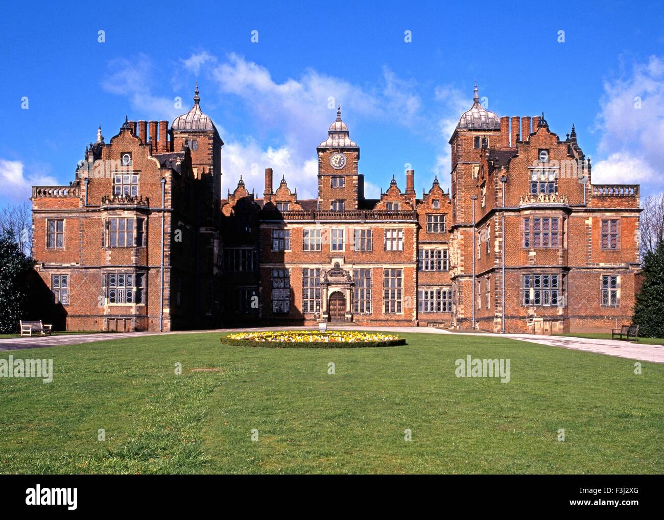 View of Aston Hall with Spring flowers in the foreground, Aston ...