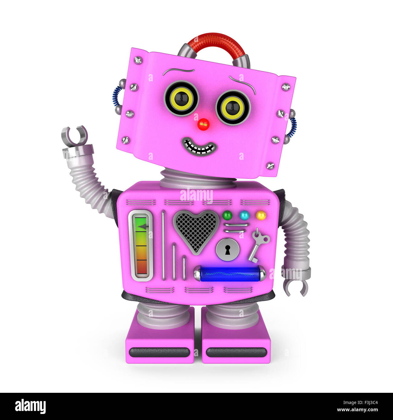 Pink vintage toy robot girl Stock Photo - Alamy