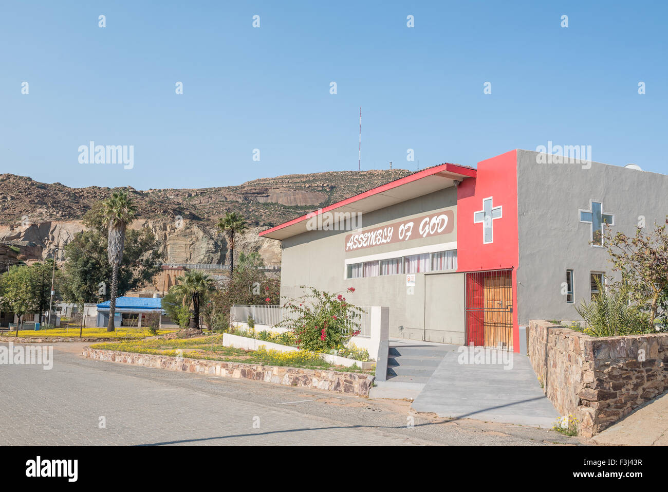 NABABEEP, SOUTH AFRICA - AUGUST 17, 2015: The Assembly of God Church in ...