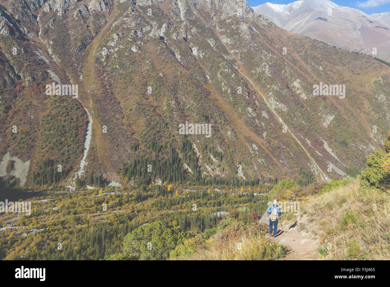 The panorama of mountain landscape of Ala-Archa gorge in the summer's ...