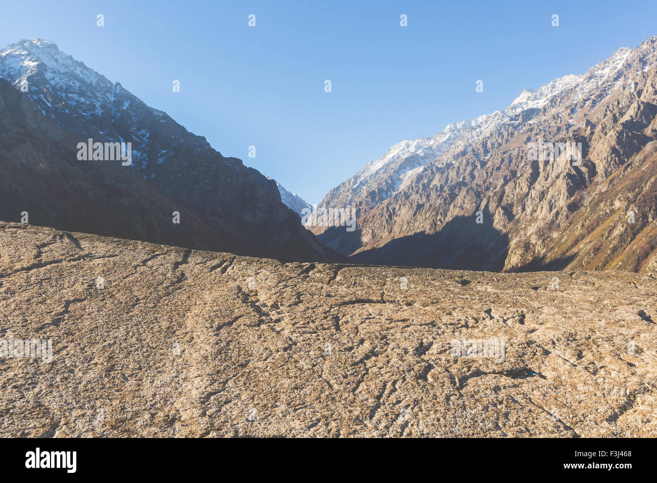 The panorama of mountain landscape of Ala-Archa gorge in the summer's ...