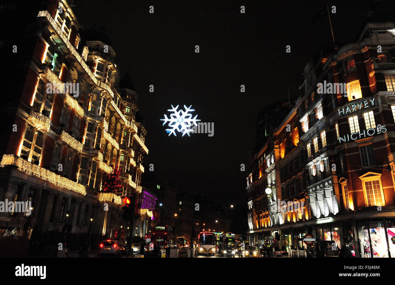 Swarovski Crystal Snowflake switched on at the Mandarin Oriental Hotel ...