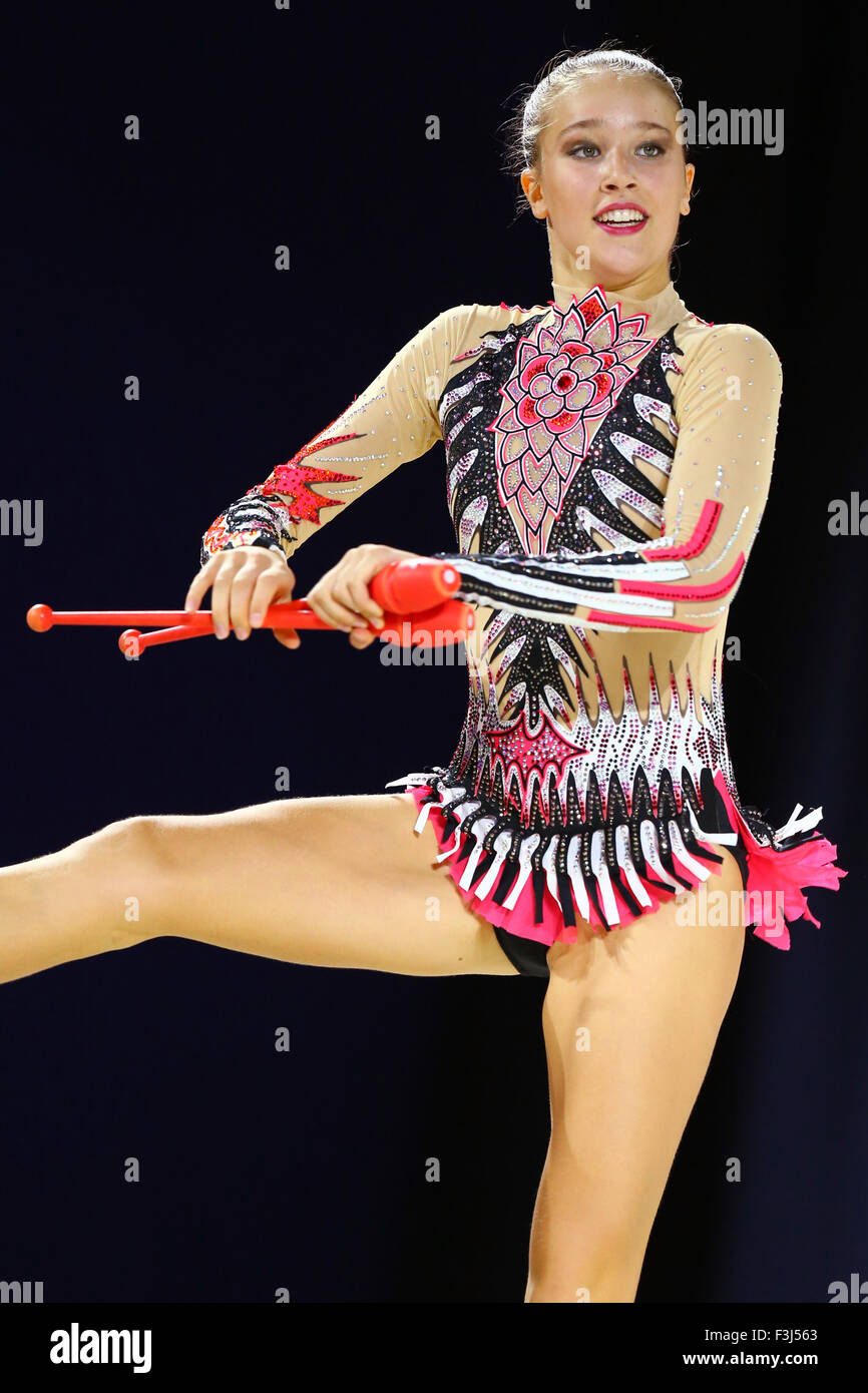Tokyo Metropolitan Gymnasium, Tokyo, Japan. 2nd Oct, 2015. Emma Lozhkin ...