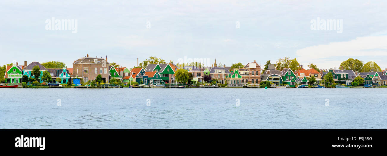 Dutch houses panorama, Zaanse Schans, Netherlands Stock Photo - Alamy