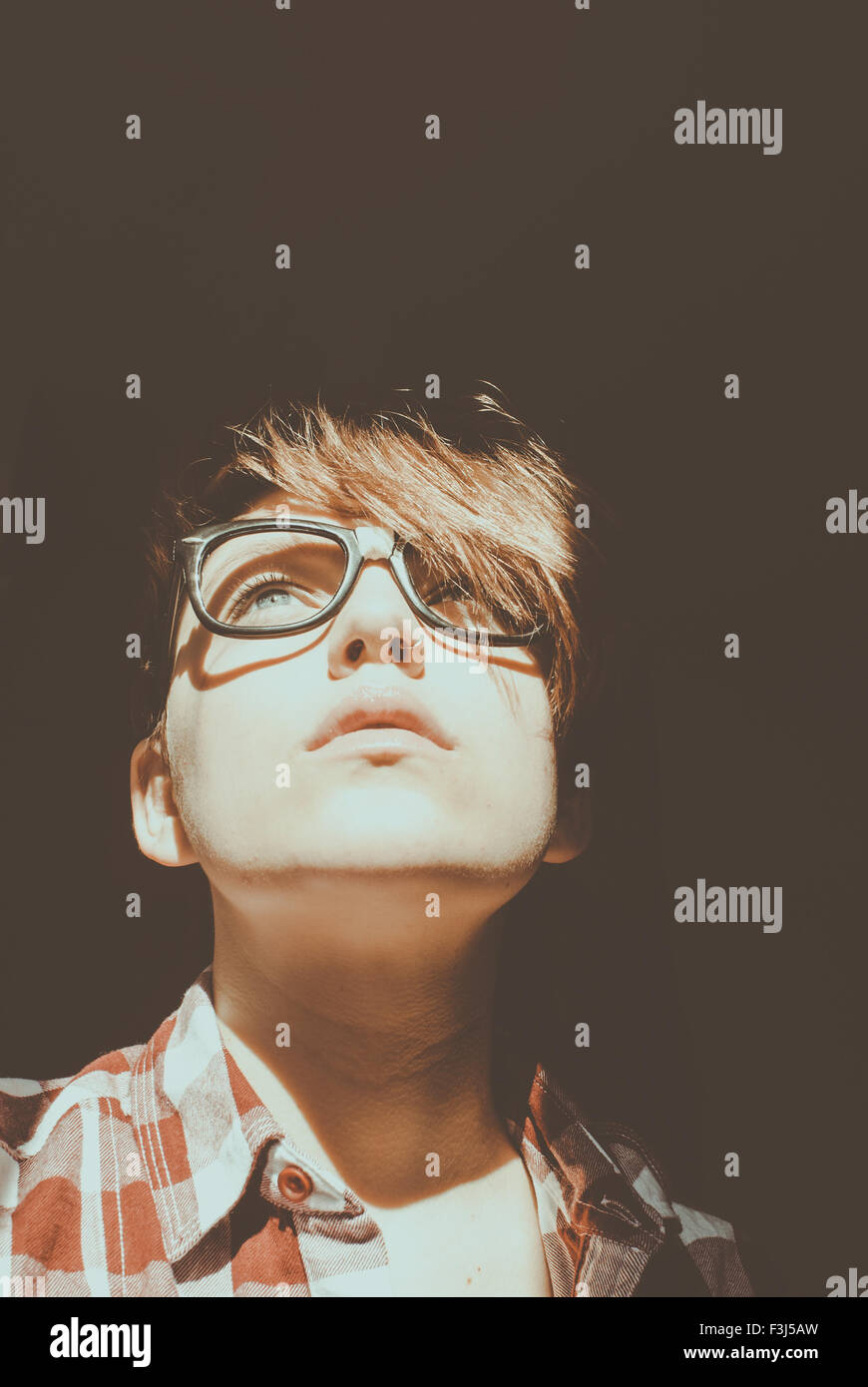 Young hipster girl wearing glasses Stock Photo - Alamy