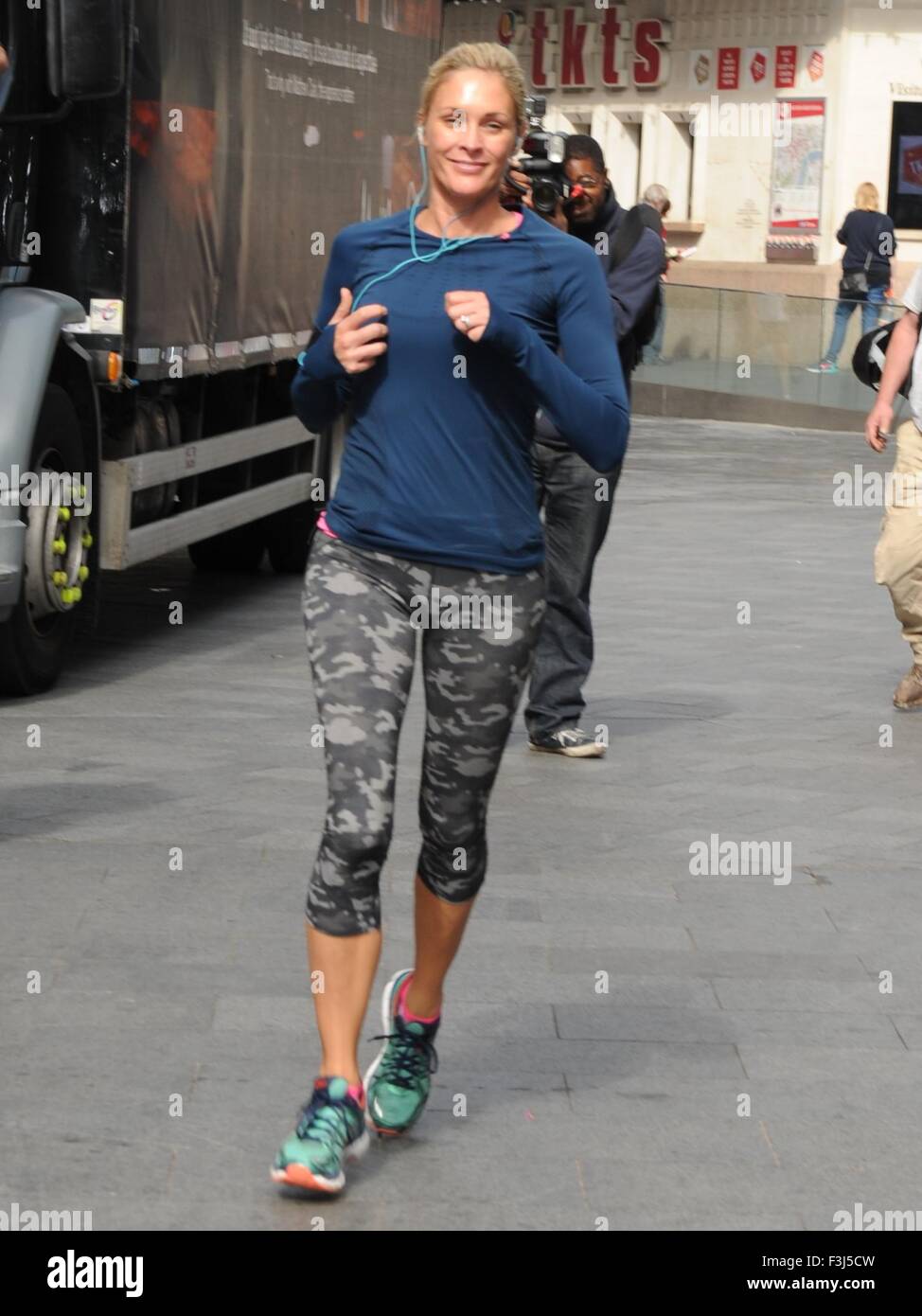 Jenni Falconer seen out and about in London going for a run. Featuring ...