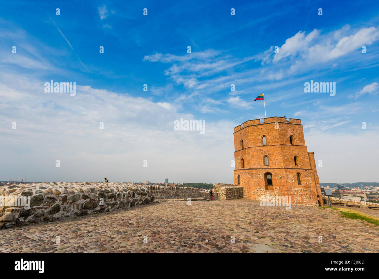 Vilnius, Lithuania. Vilnius city view. Vilnius, Tower of Gediminas ...
