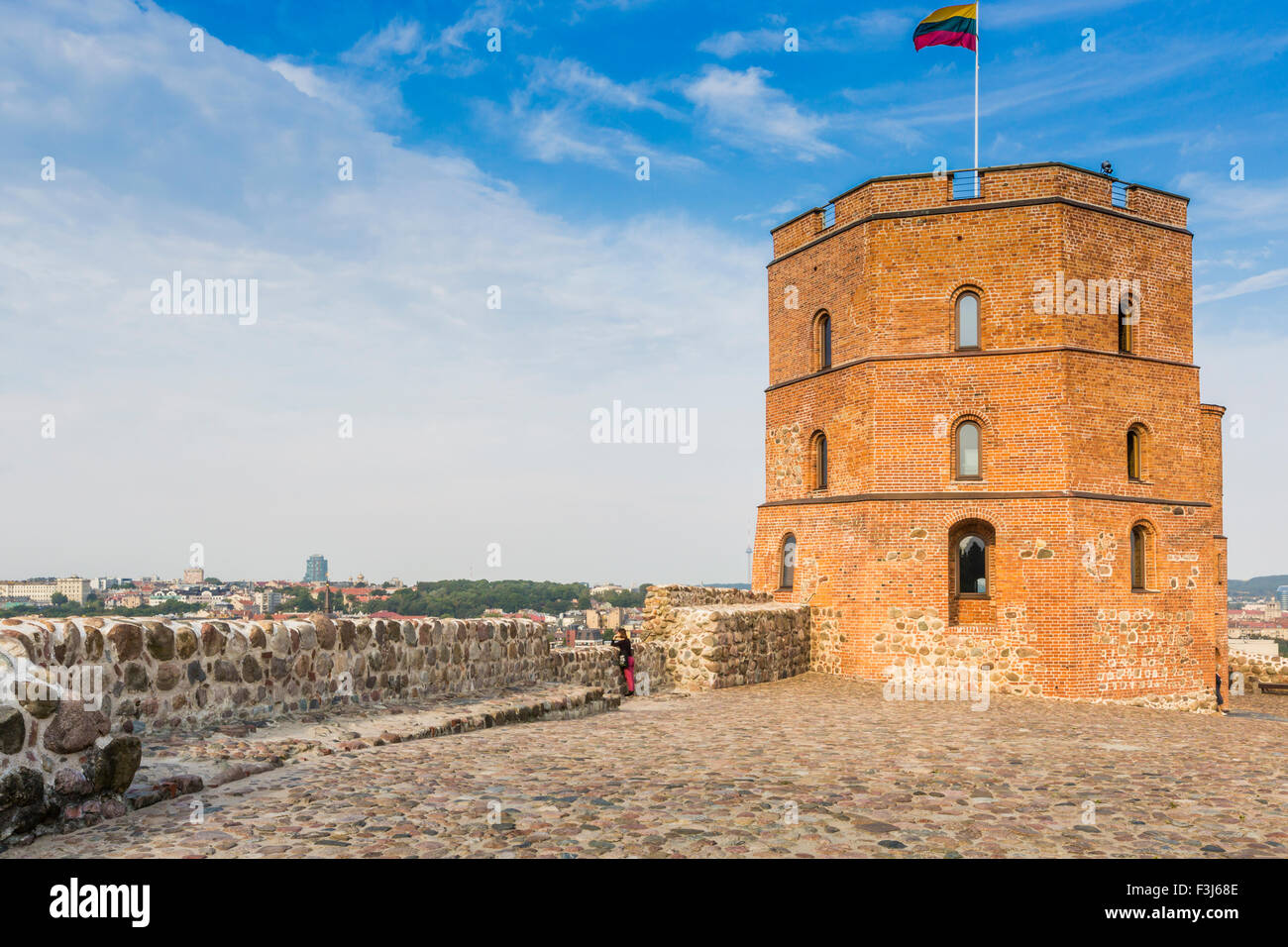 Vilnius, Lithuania. Vilnius city view. Vilnius, Tower of Gediminas ...