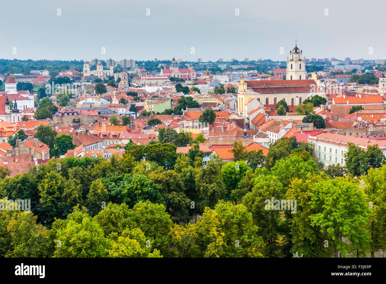 Vilnius old town cityscape, Lithuania Stock Photo - Alamy