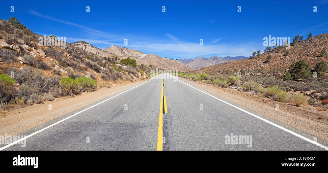 Panoramic country highway in USA, travel adventure concept Stock Photo ...