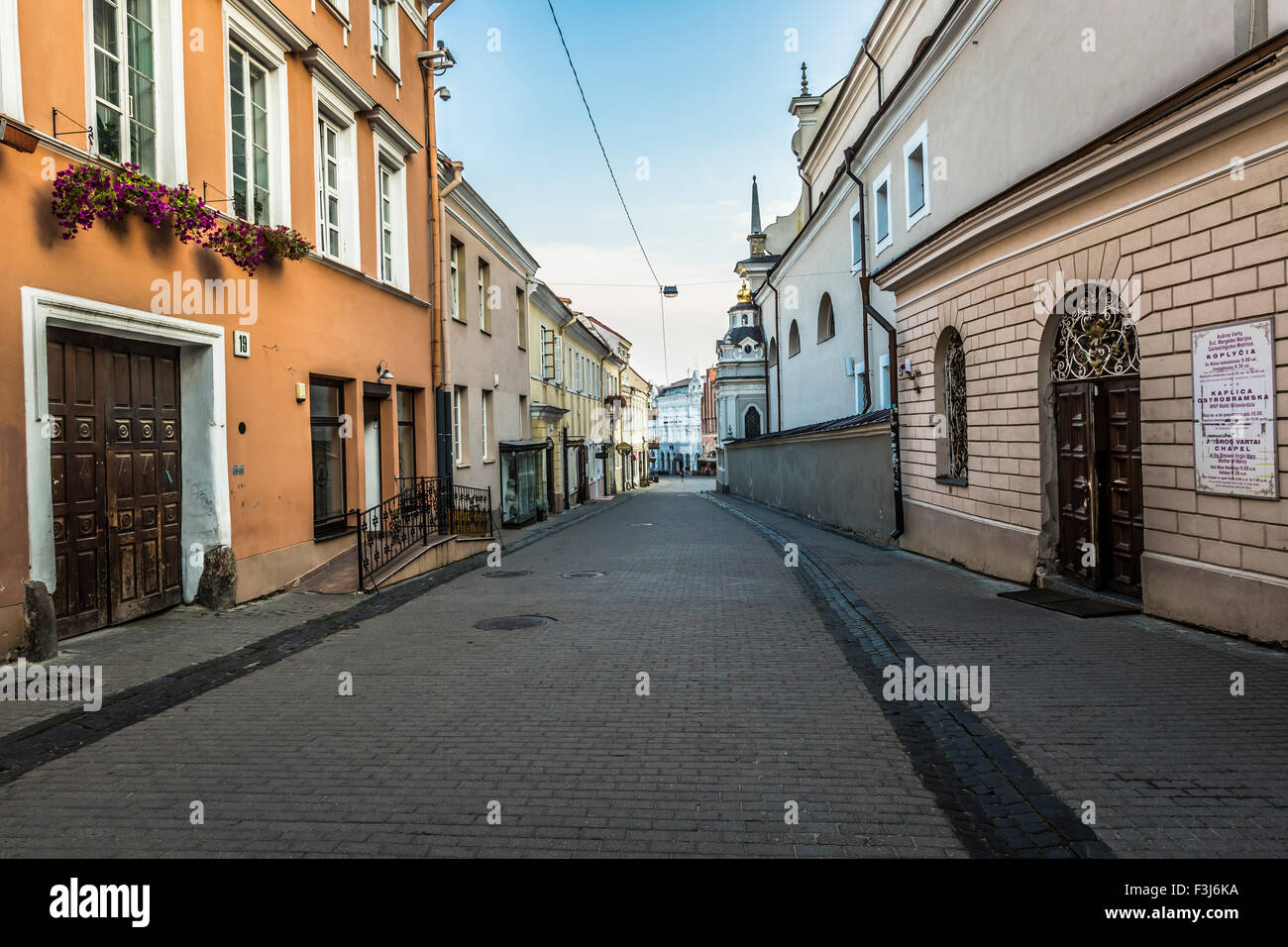 Vilnius oldtown street ,Lithuania Stock Photo - Alamy