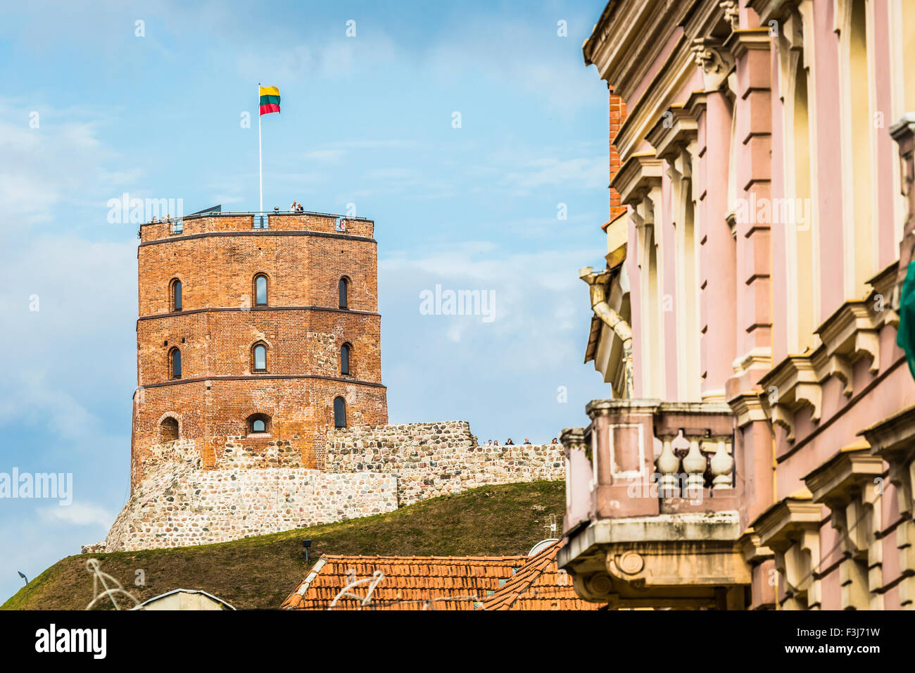 Vilnius, Lithuania. Vilnius city view. Vilnius, Tower of Gediminas ...