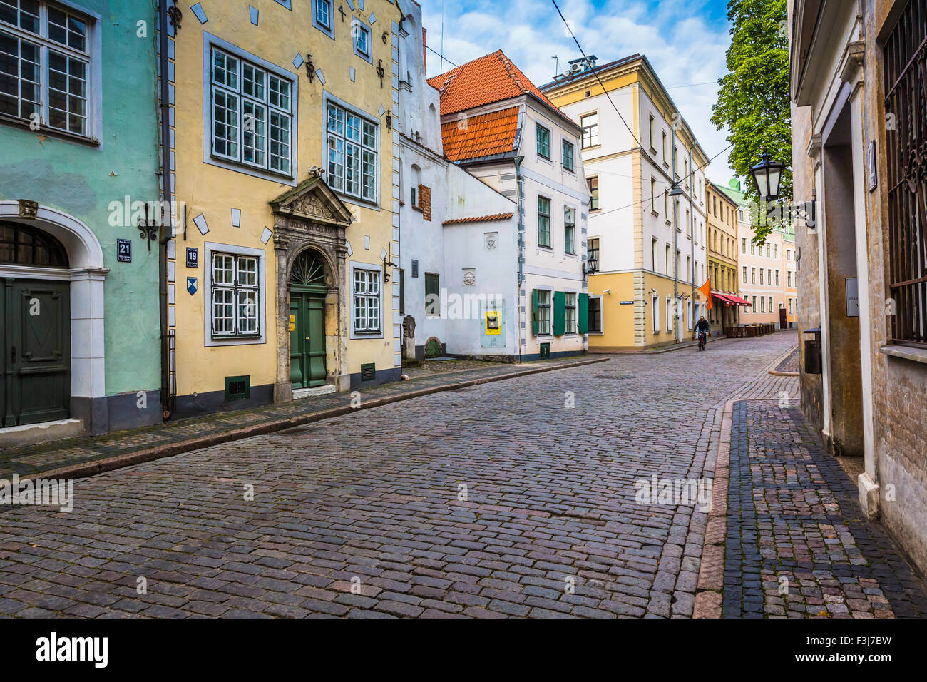 Oldest buildings in Riga Latvia - the Three Brothers Stock Photo - Alamy