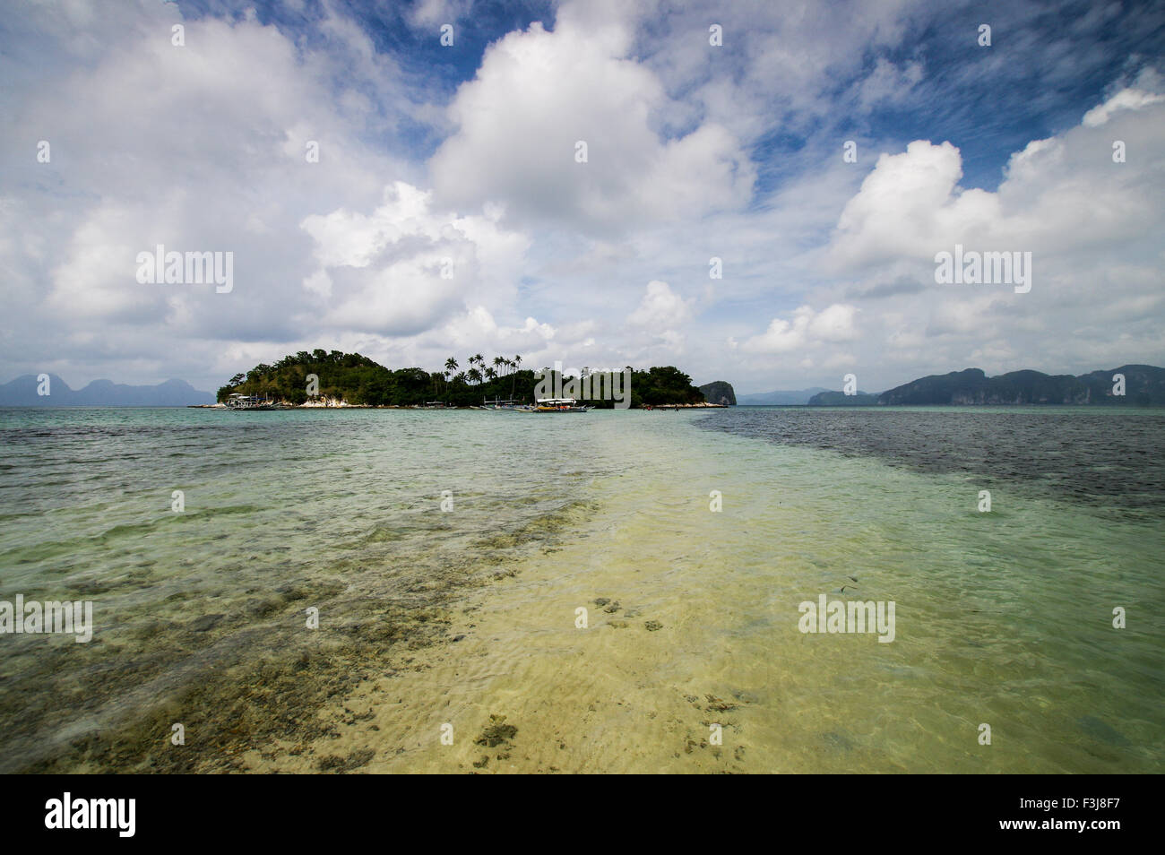 Snake Island (also known as Vigan Island) - Palawan, Philippines Stock ...