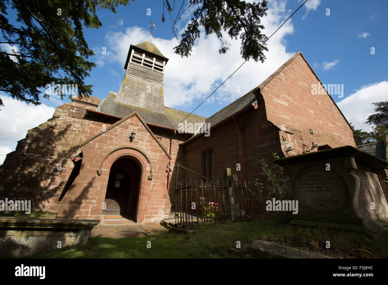 Village of Churton, Cheshire, England. Picturesque view of a restored ...