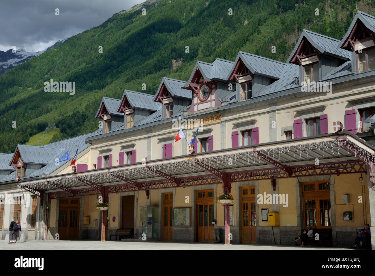Railway station, Chamonix Mont Blanc, French Alps, Haute Savoie, France ...