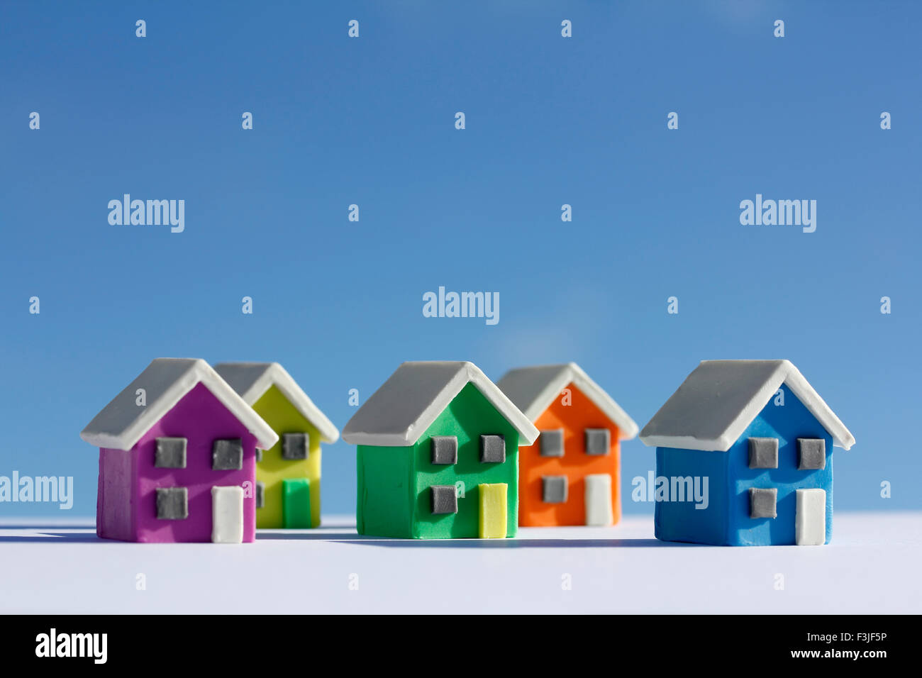 Plasticine Model Houses Stock Photo - Alamy