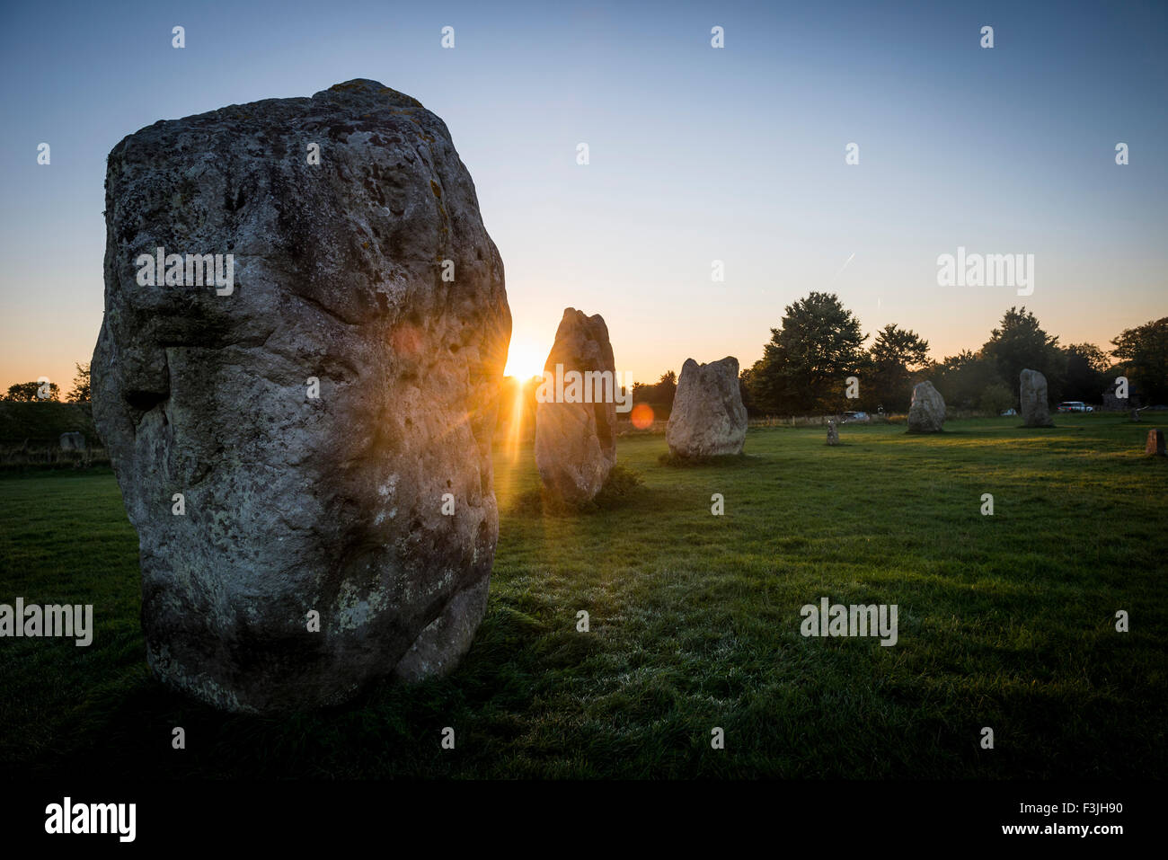Standing stones of the inner Southern stone circle at Avebury ...