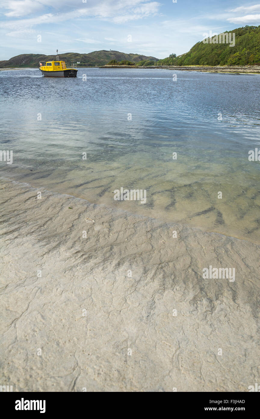The Silver Sands of Morar on the North West Coast of Scotland Stock ...