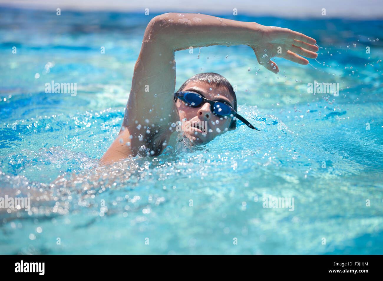 Male swimmer closeup freestyle hi-res stock photography and images - Alamy