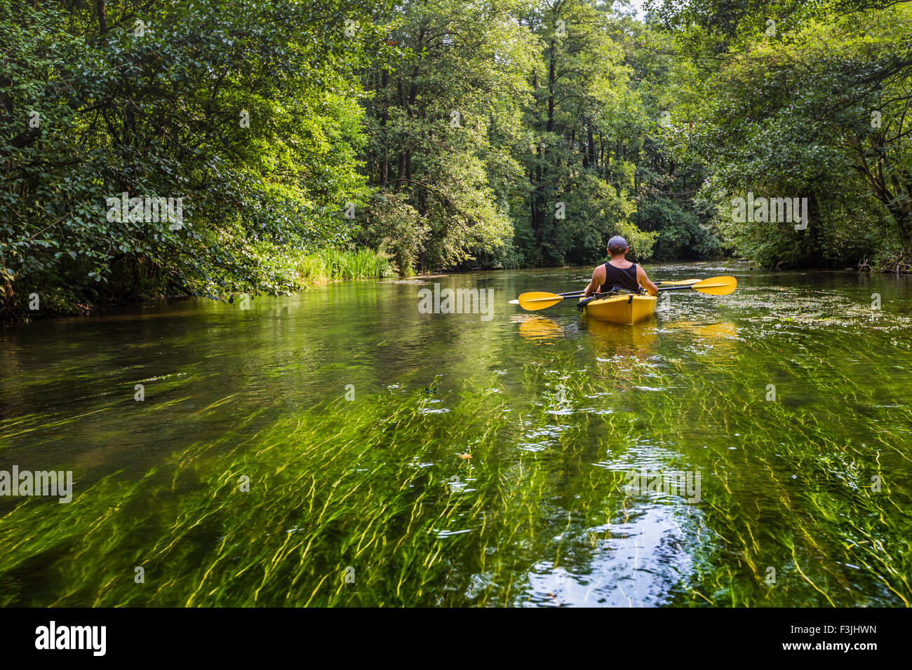 Masurian lake poland canoe hi-res stock photography and images - Alamy