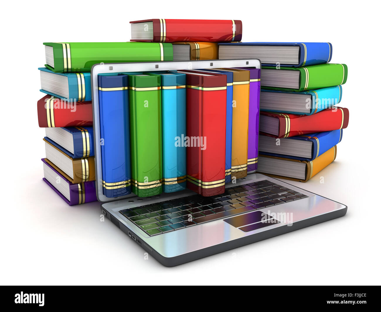 Laptop computer learning 3d hi-res stock photography and images - Alamy
