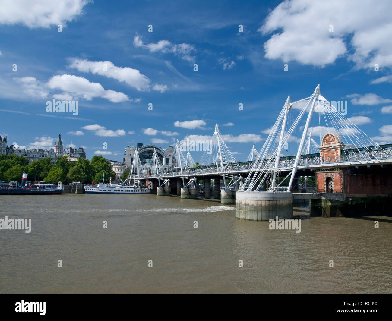 View of Hungerford Bridge. London. England. Great Britain Stock Photo ...