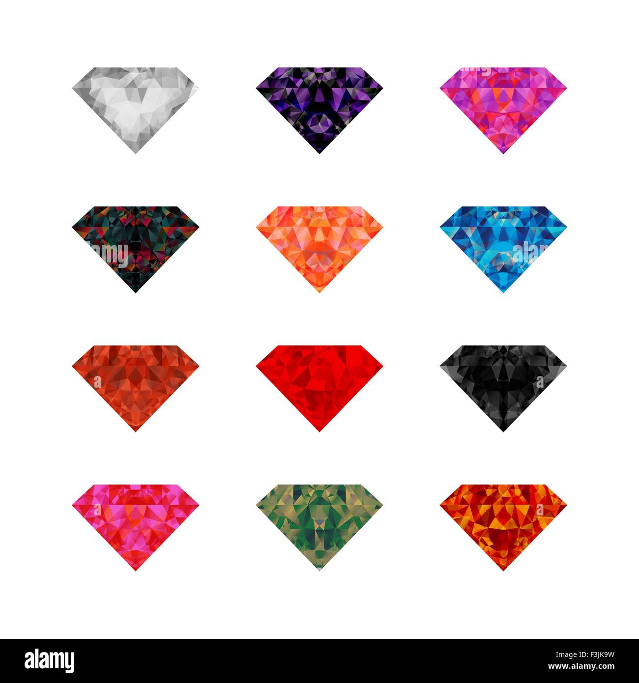 low poly diamonds Stock Vector Image & Art - Alamy