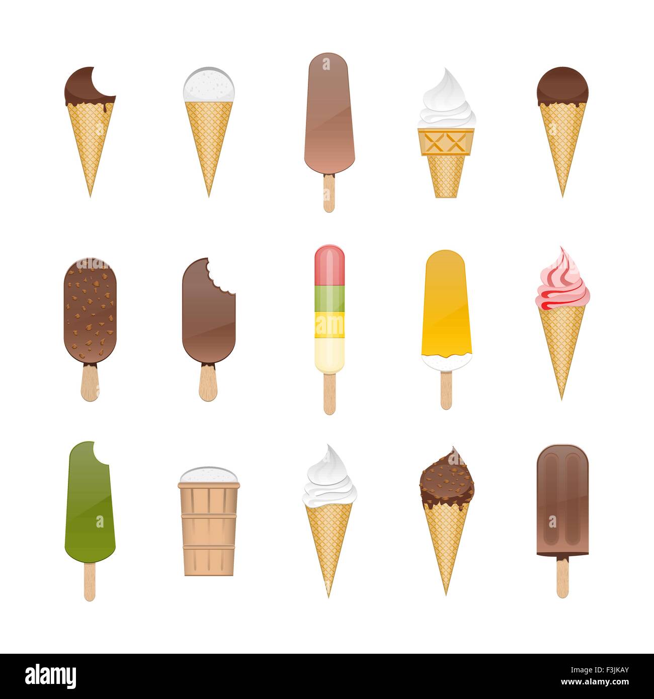 Ice cream cone nuts Stock Vector Images - Alamy
