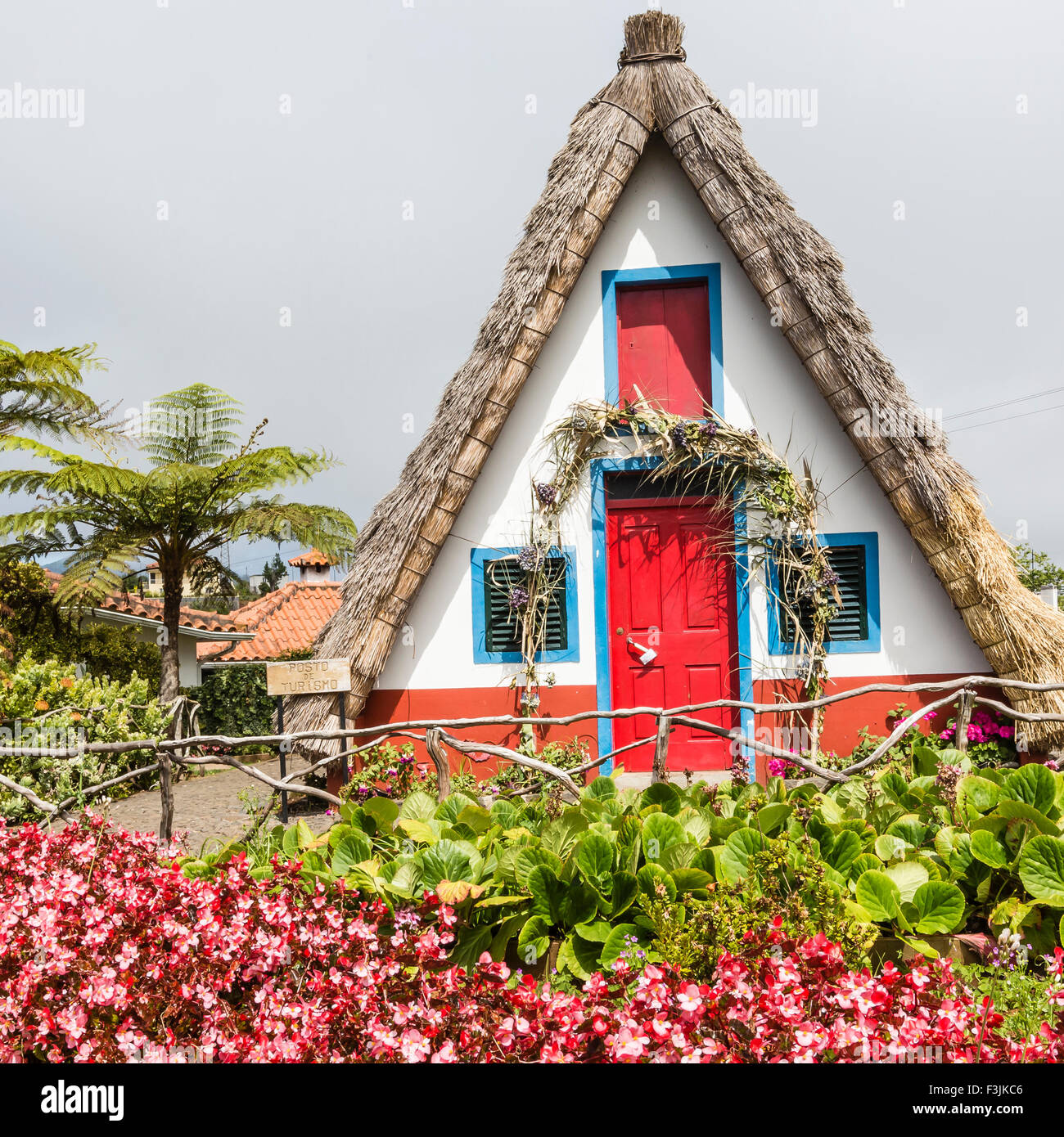 Traditional rural house in Santana Madeira, Portugal Stock Photo - Alamy