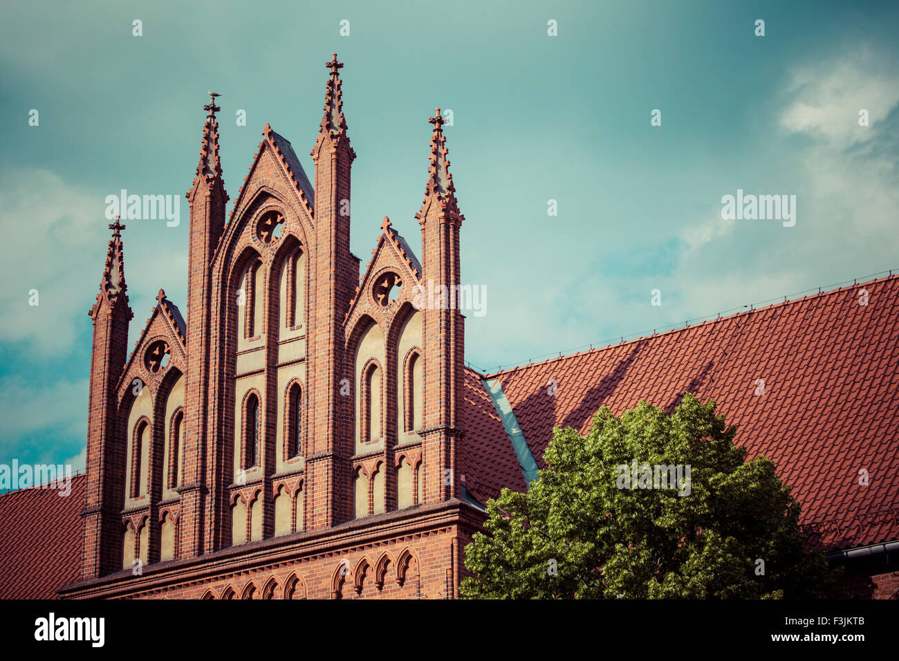 Traditional architecture in famous polish city, Torun, Poland Stock ...